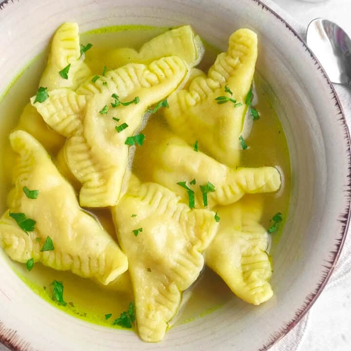 Chicken Kreplach Soup | Smells Like Delish