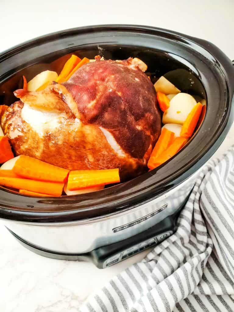 Slow Cooker Ham Dinner | Smells Like Delish