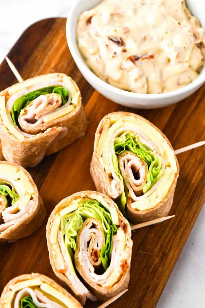 Turkey Pinwheel Sandwiches | Smells Like Delish