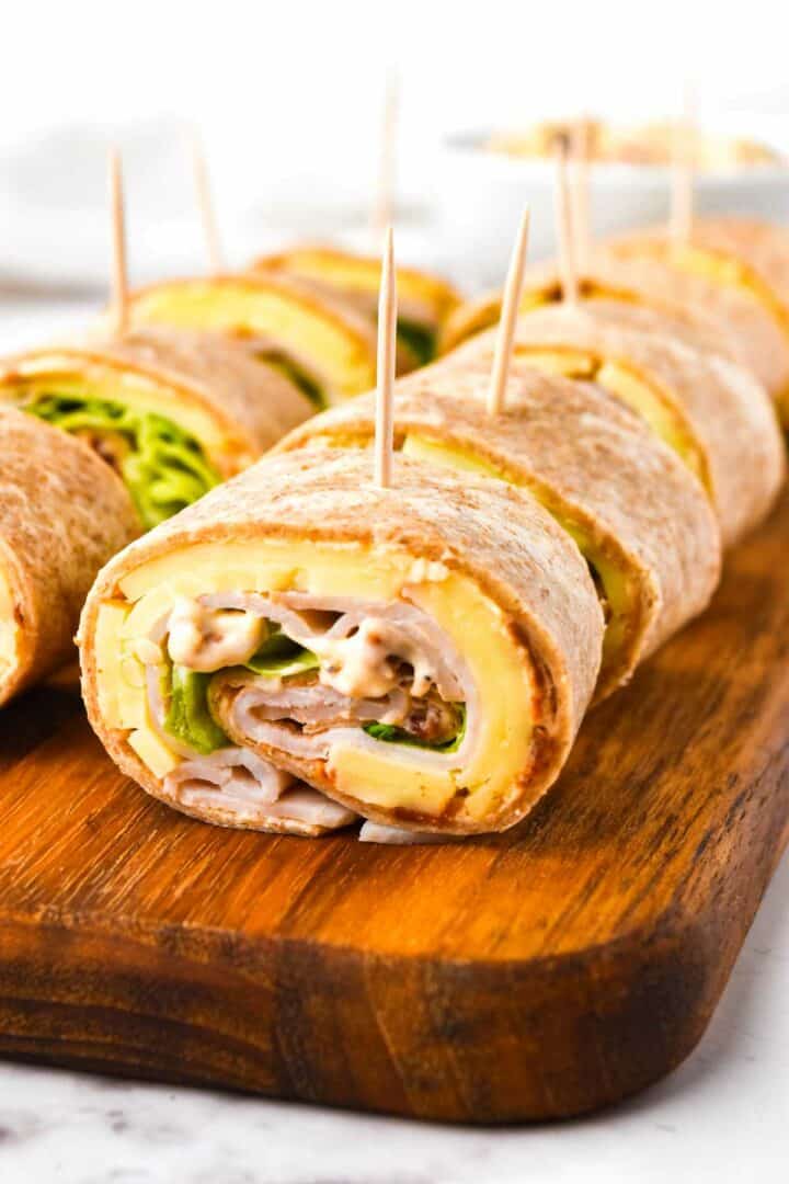 Turkey Pinwheel Sandwiches | Smells Like Delish
