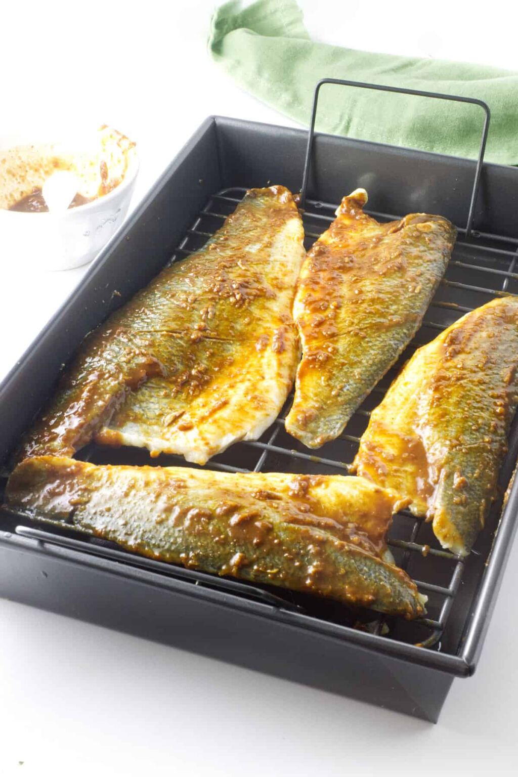 Baked Branzino with Miso Glaze | Smells Like Delish