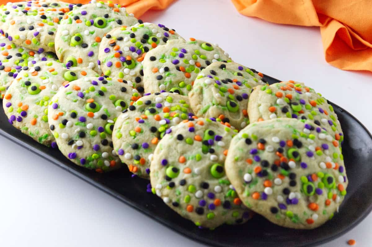 Sprinkle Topped Drop Sugar Cookies | Smells Like Delish