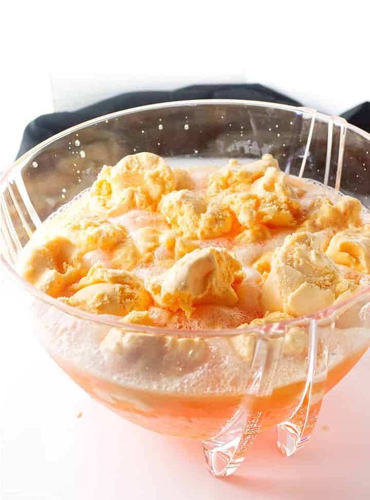 Halloween Orange Sherbet Punch | Smells Like Delish