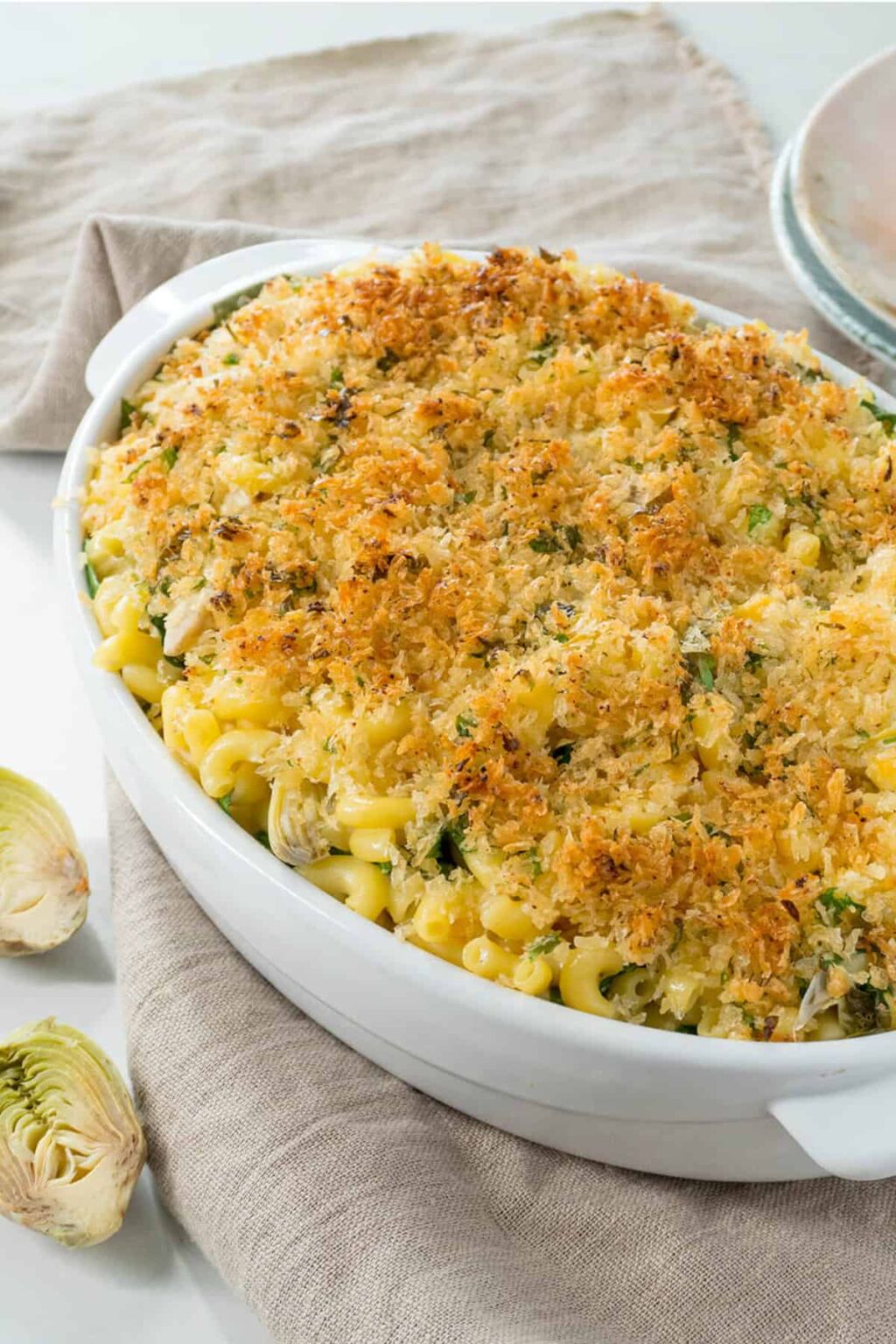 Creamy Spinach Artichoke Baked Pasta | Smells Like Delish