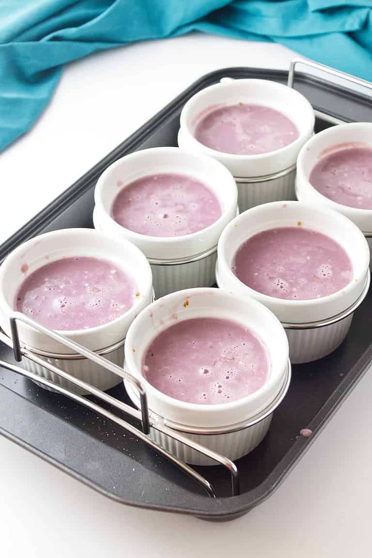 Baked Ube Leche Flan | Smells Like Delish