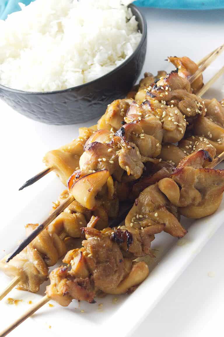 Teriyaki Chicken Skewers | Smells Like Delish