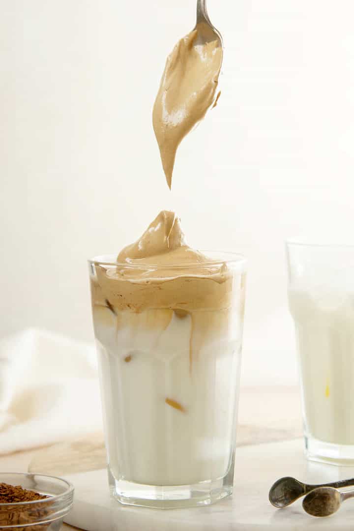 Korean Dalgona Iced Coffee | Smells Like Delish