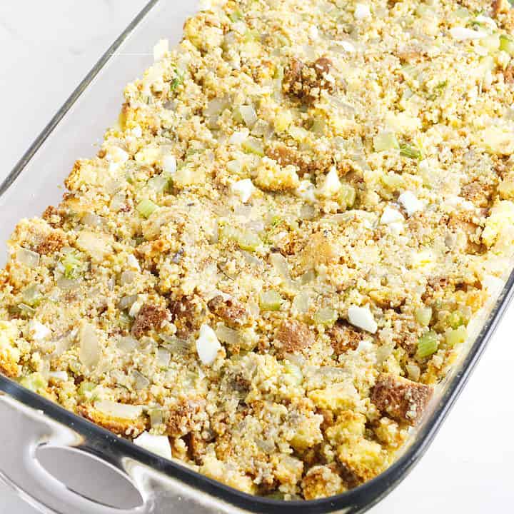 Jiffy Cornbread Dressing Casserole | Smells Like Delish