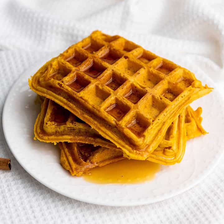 Pecan Pumpkin Waffles | Smells Like Delish