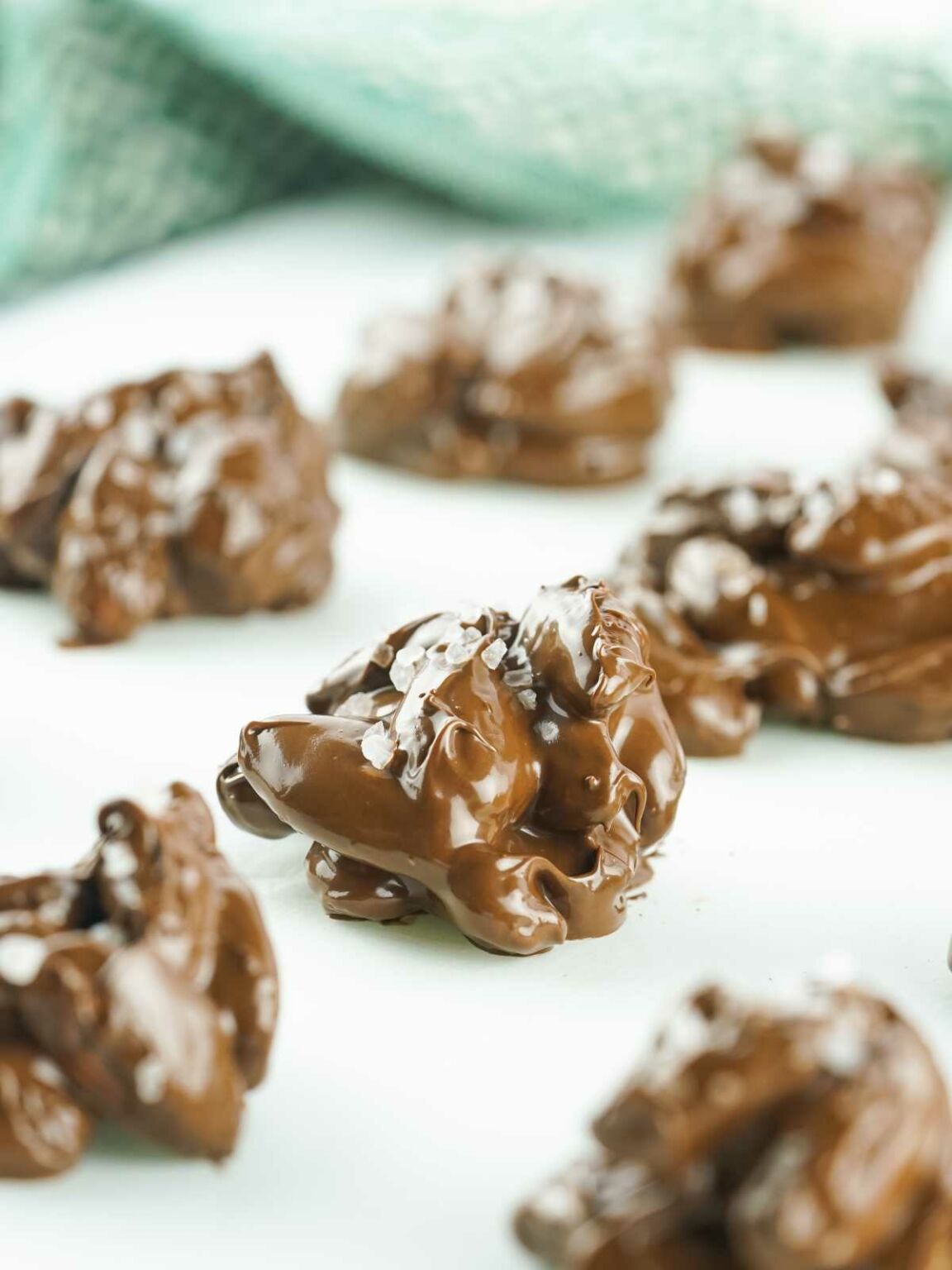 Dark Chocolate Almond Clusters with Sea Salt | Smells Like Delish