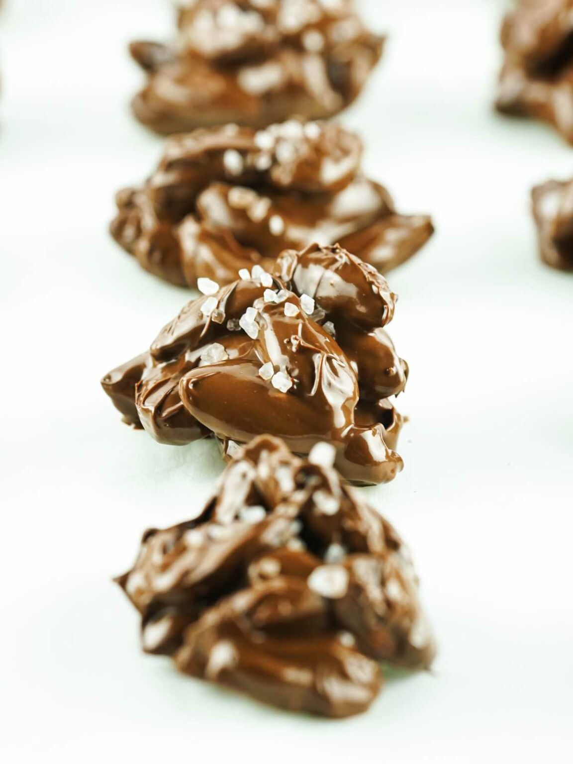 Dark Chocolate Almond Clusters with Sea Salt | Smells Like Delish