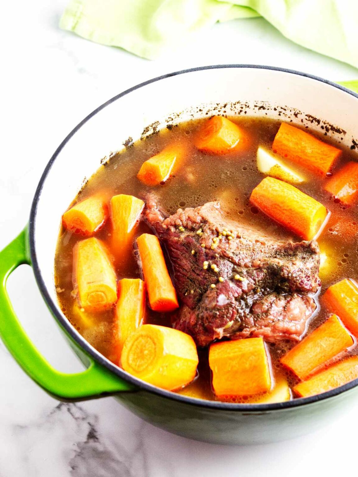 Dutch Oven Corned Beef and Cabbage | Smells Like Delish