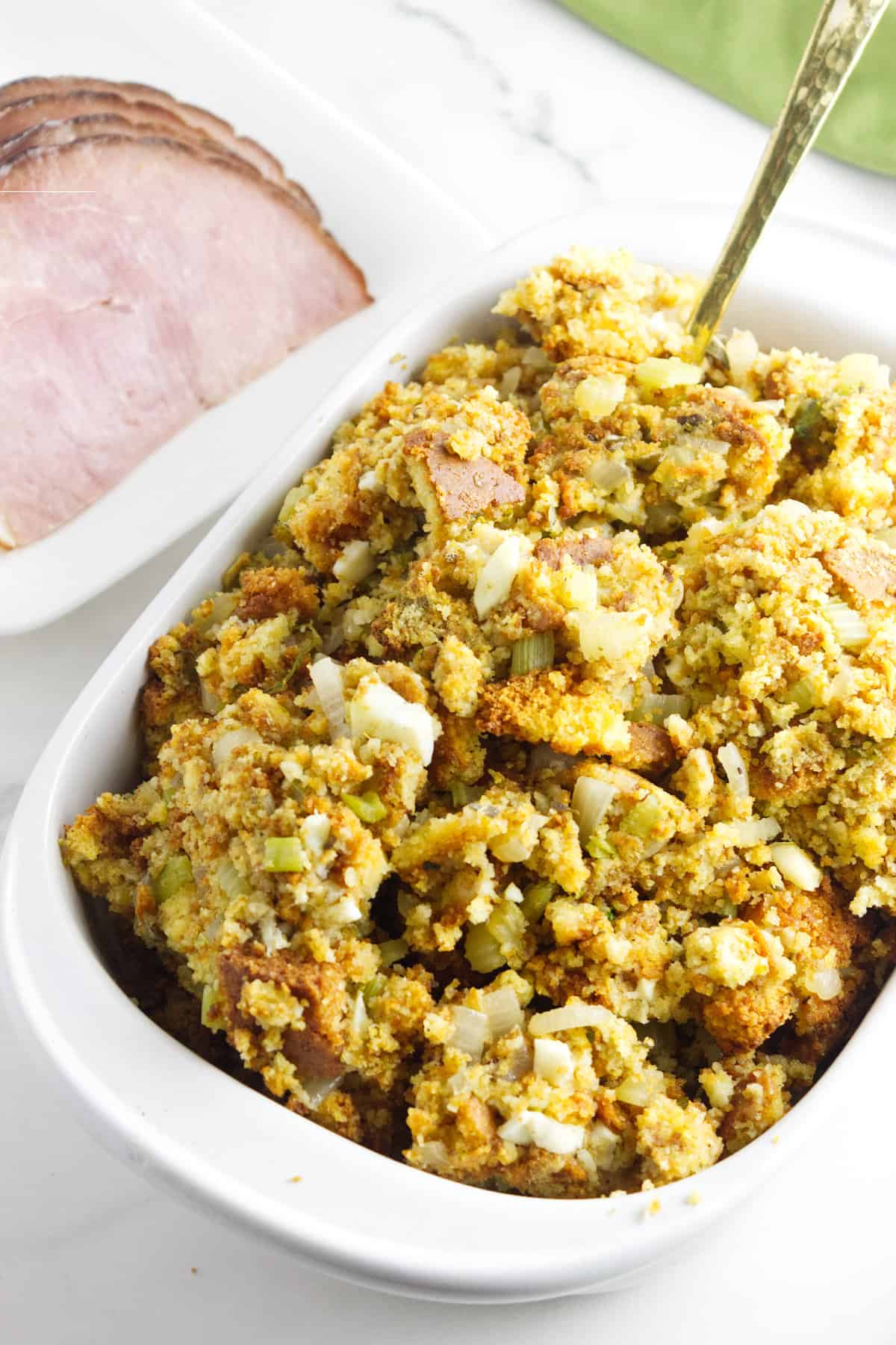 Jiffy Cornbread Dressing Casserole | Smells Like Delish