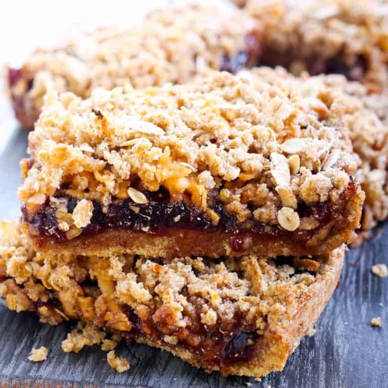 Old Fashioned Oatmeal Jam Bars | Smells Like Delish