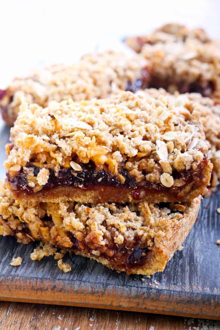Old Fashioned Oatmeal Jam Bars | Smells Like Delish