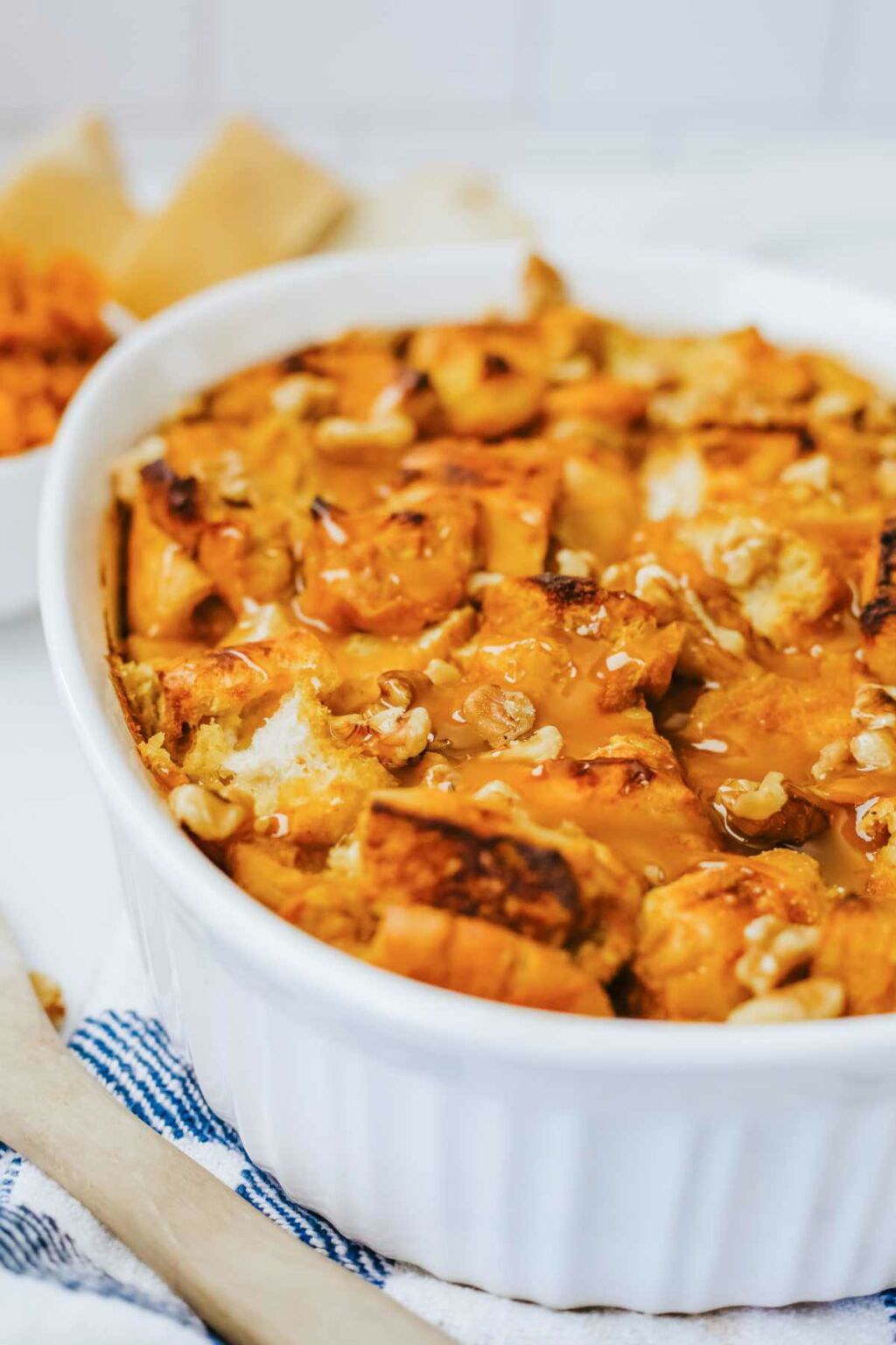 Maple Pumpkin Bread Pudding | Smells Like Delish