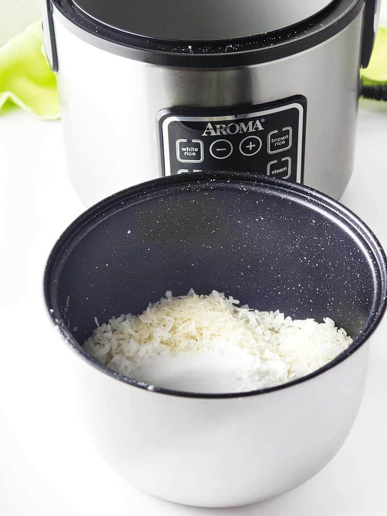Rice Cooker Coconut Rice | Smells Like Delish