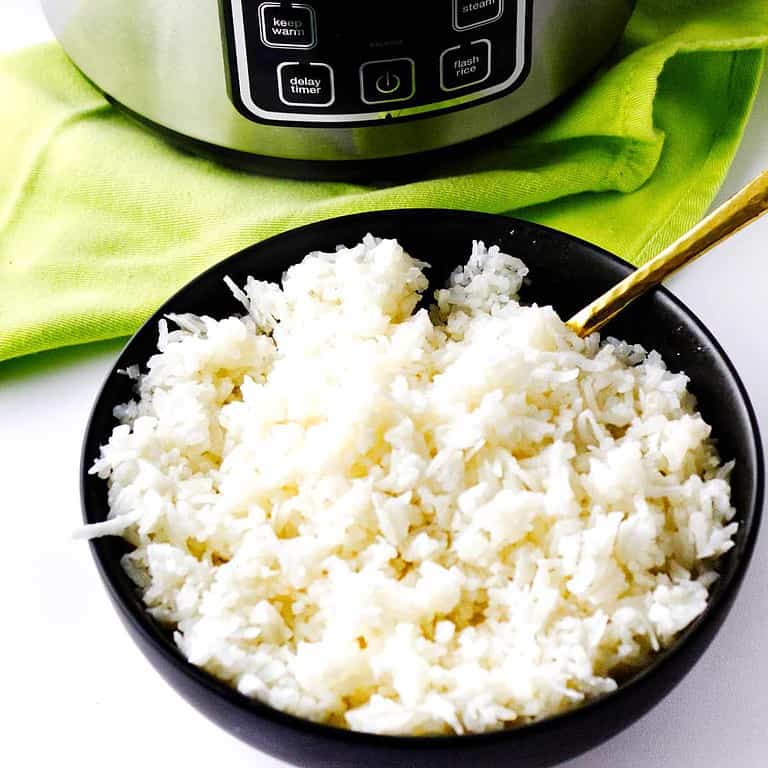 Rice Cooker Coconut Rice | Smells Like Delish