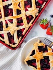 Mixed Berry Sheet Pan Pie | Smells Like Delish