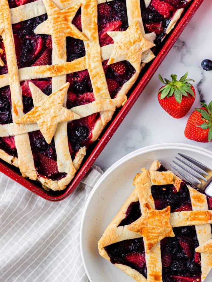 Mixed Berry Sheet Pan Pie | Smells Like Delish