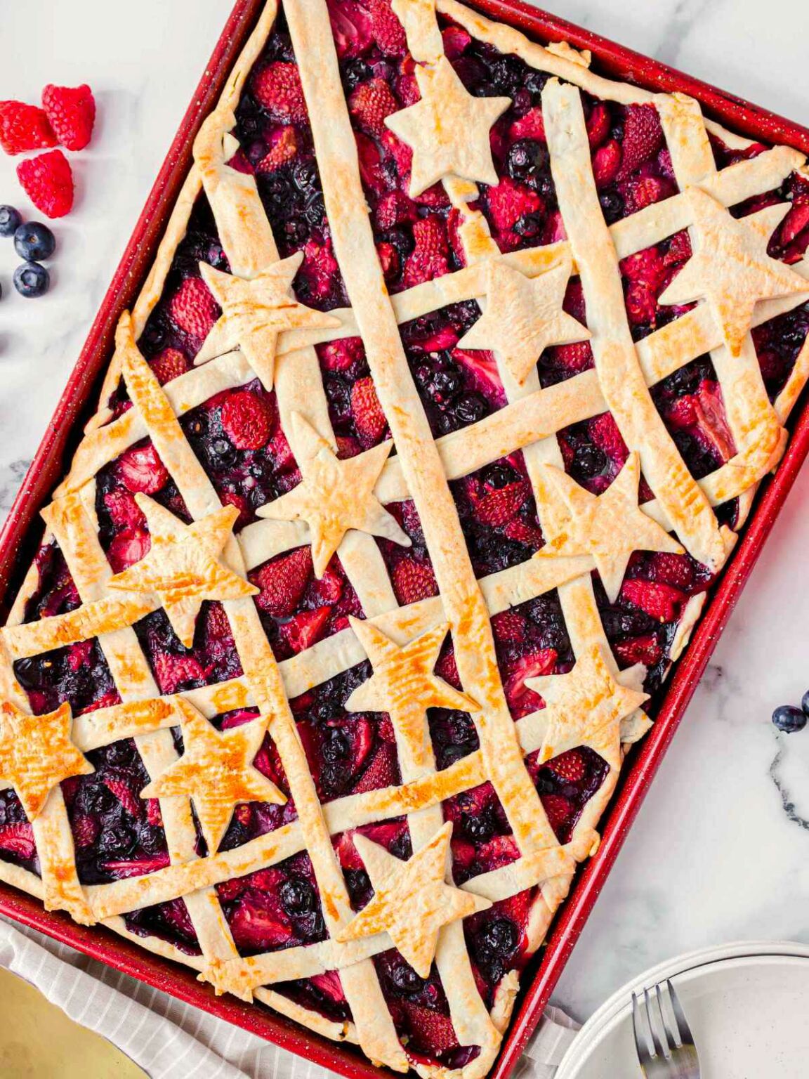 Mixed Berry Sheet Pan Pie | Smells Like Delish