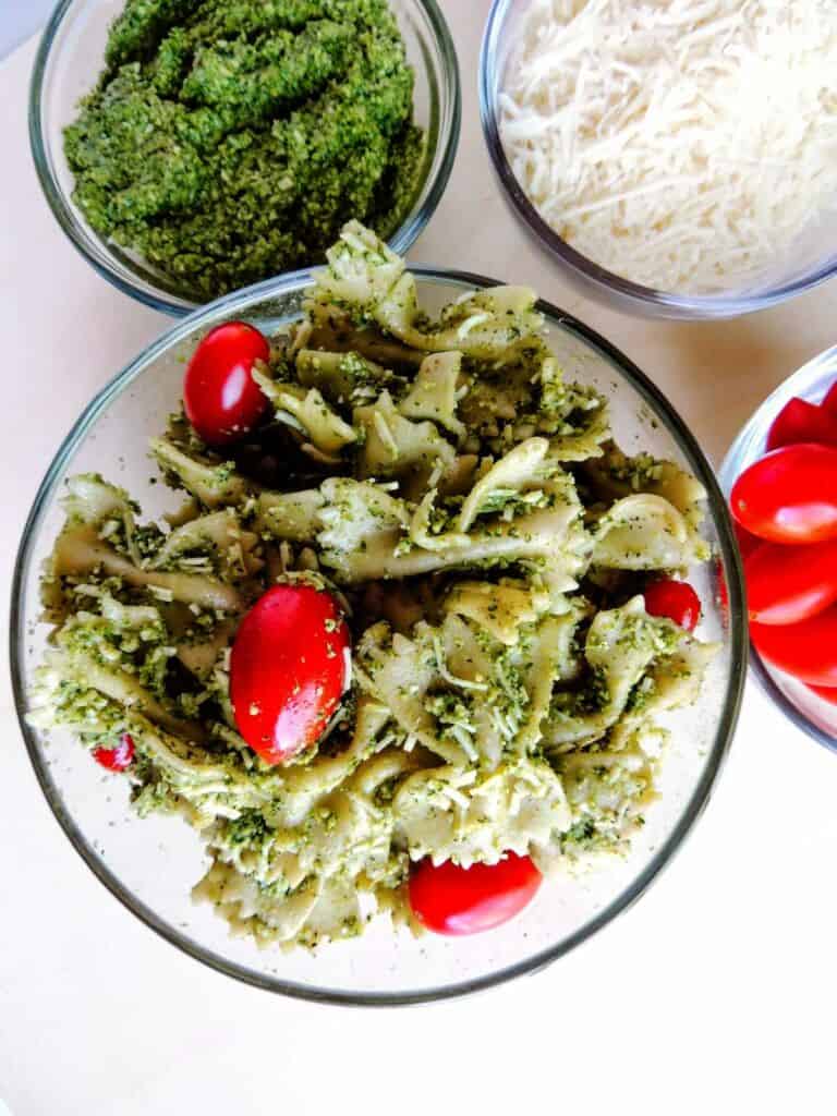 Bowtie Pesto Pasta Salad | Smells Like Delish