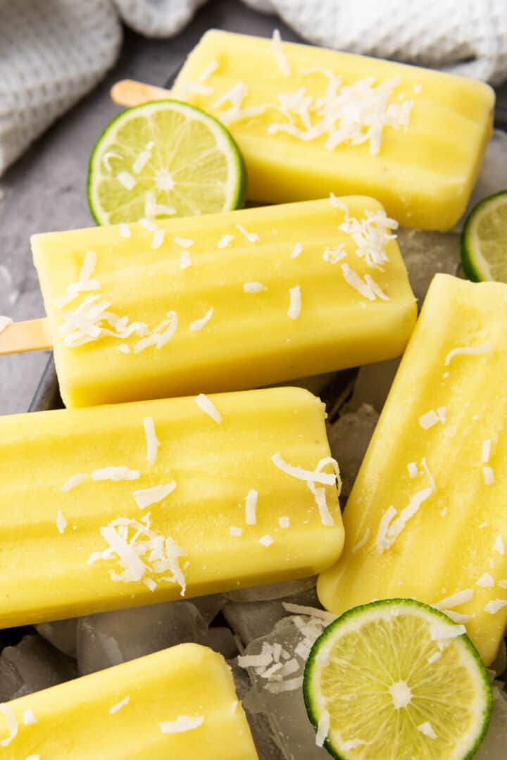 Pineapple Coconut Popsicles | Smells Like Delish