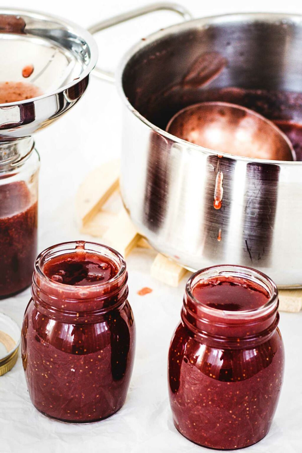 Strawberry Rhubarb Freezer Jam (with no pectin) | Smells Like Delish