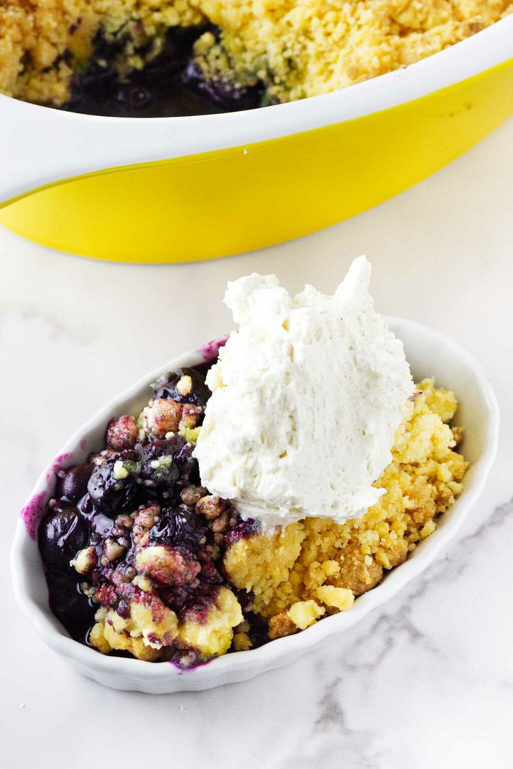 Easy Cake Mix Blueberry Cobbler | Smells Like Delish