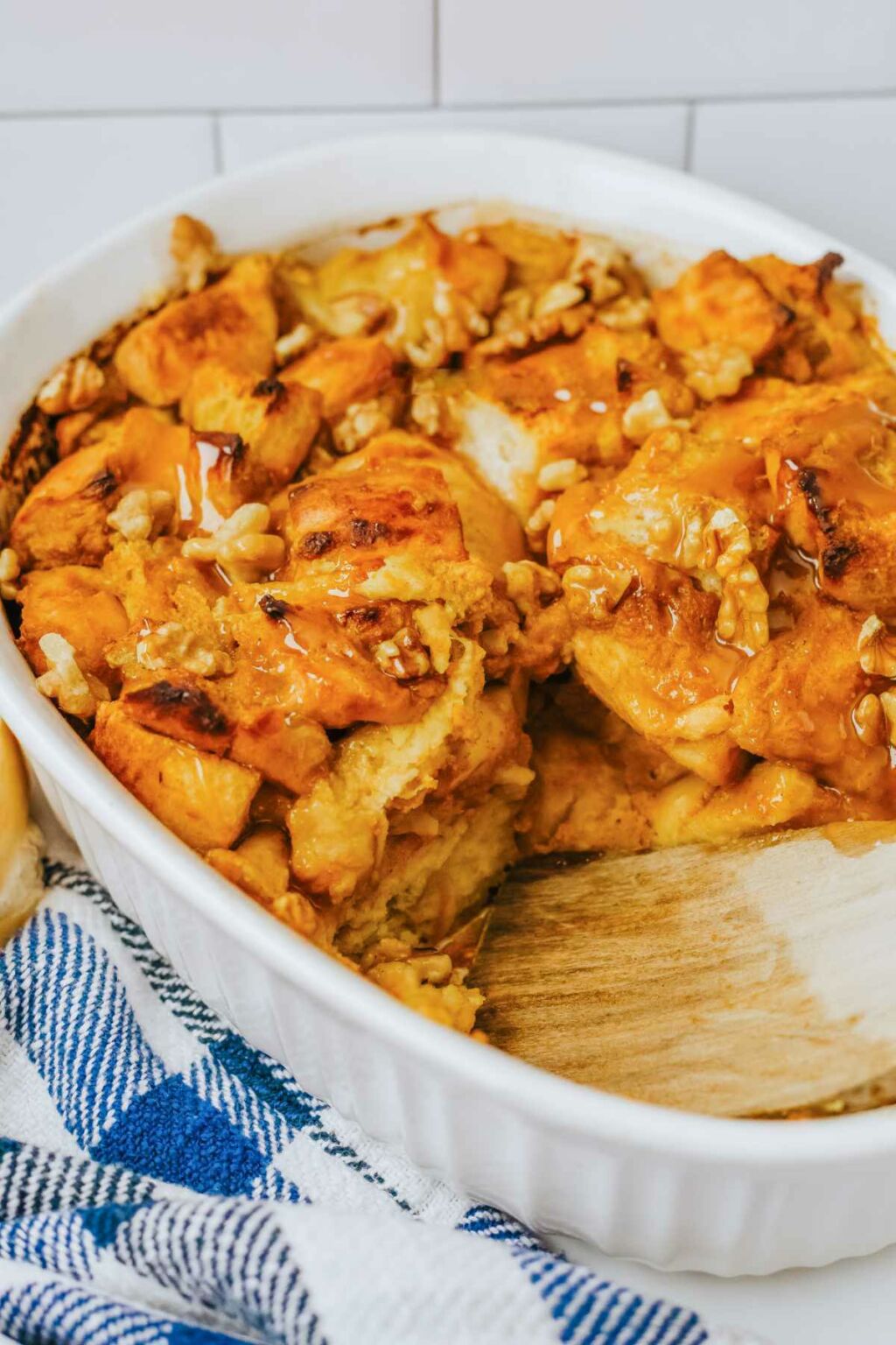 Maple Pumpkin Bread Pudding | Smells Like Delish