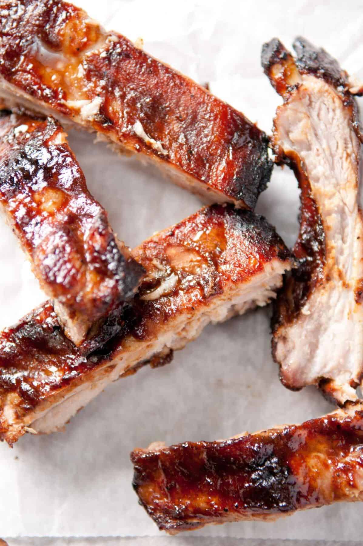 Barbecued Traeger Pork Ribs | Smells Like Delish