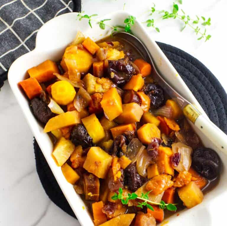 Carrot Tzimmes with Dried Fruits | Smells Like Delish