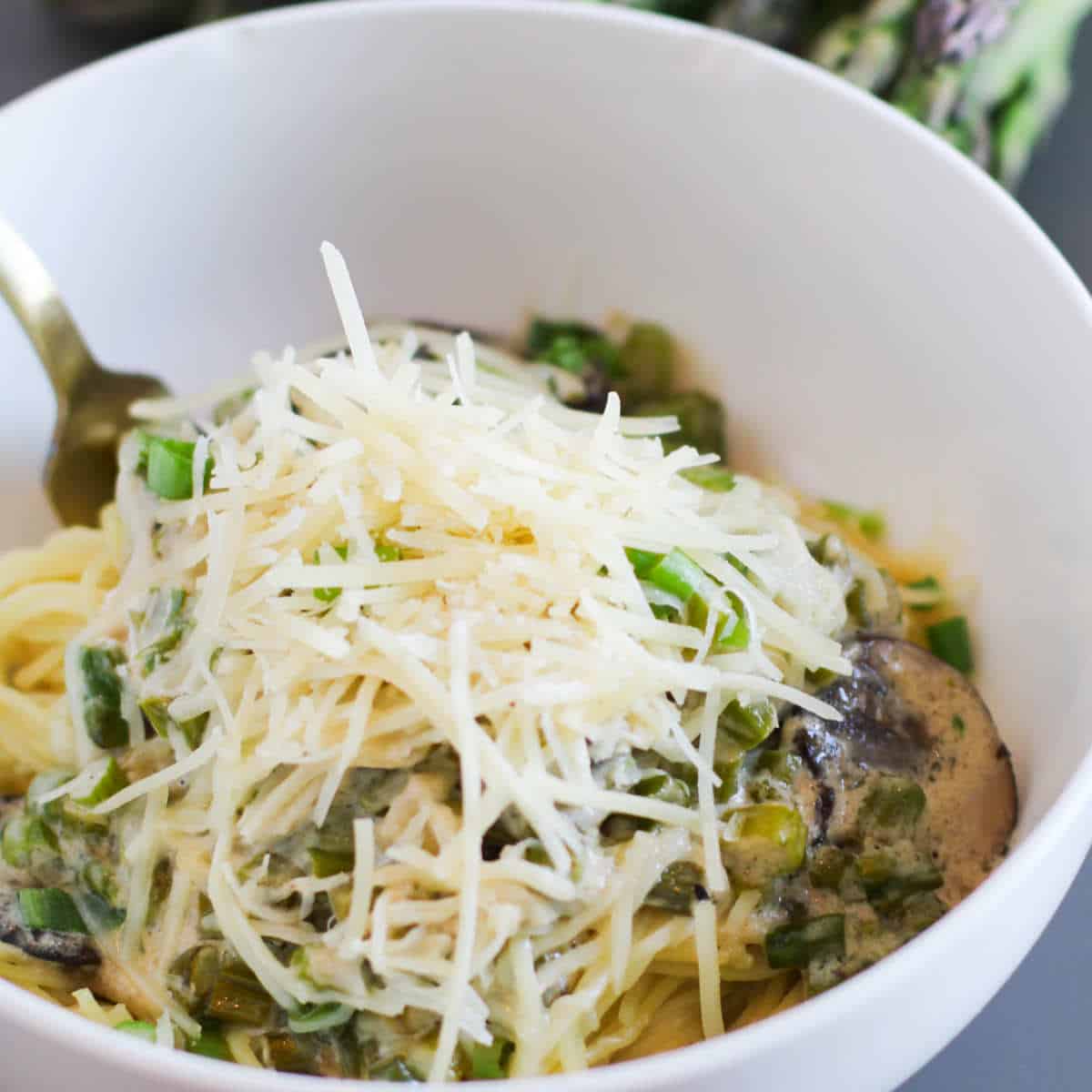 Mushrooms Asparagus Pasta | Smells Like Delish