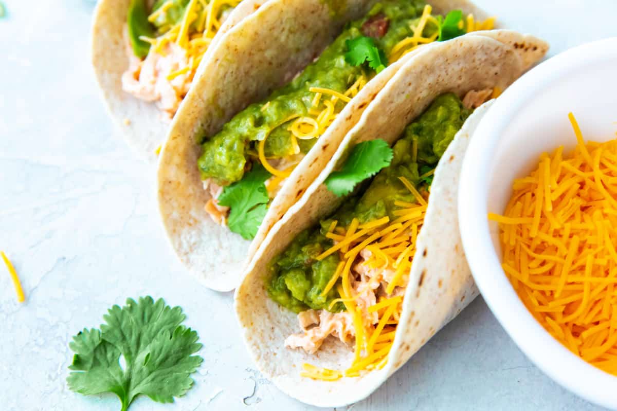 Easy Shredded Chicken Tacos with Salsa | Smells Like Delish
