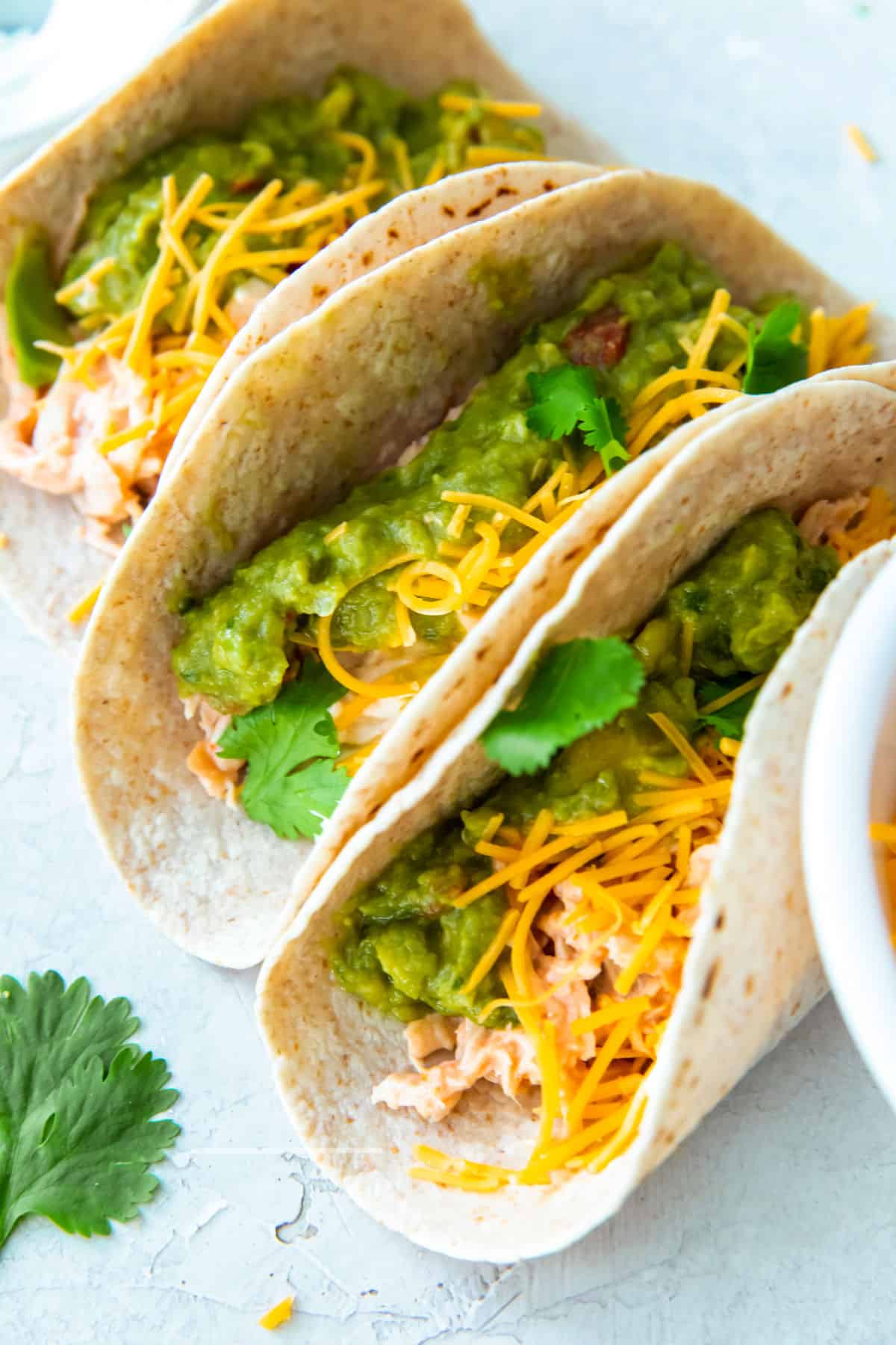 Easy Shredded Chicken Tacos with Salsa | Smells Like Delish