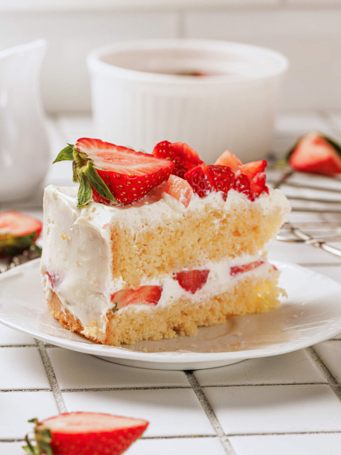 Strawberry Shortcake Layer Cake | Smells Like Delish