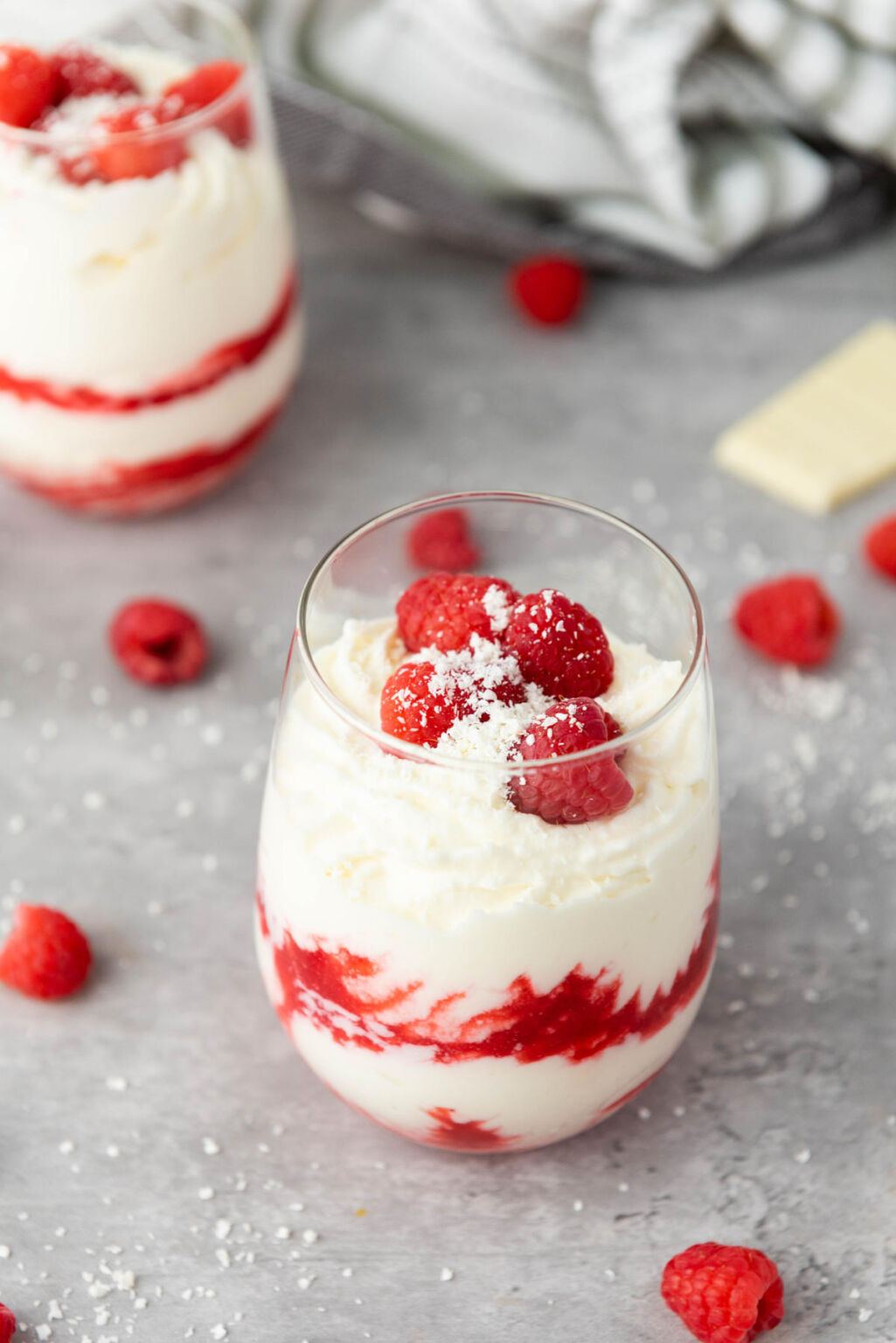 White Chocolate Mousse with Raspberry Coulis | Smells Like Delish