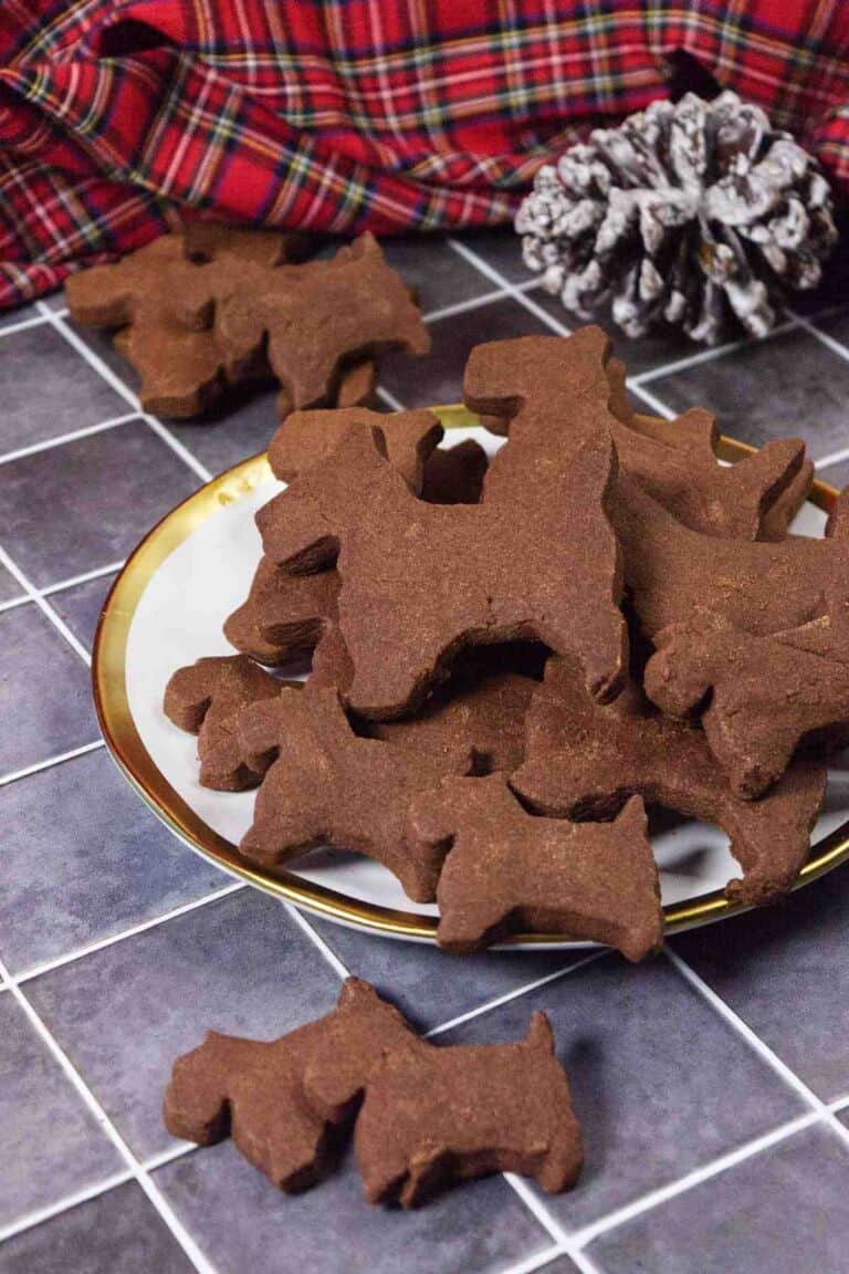 Chocolate Scottie Dog Shortbread Cookies | Smells Like Delish