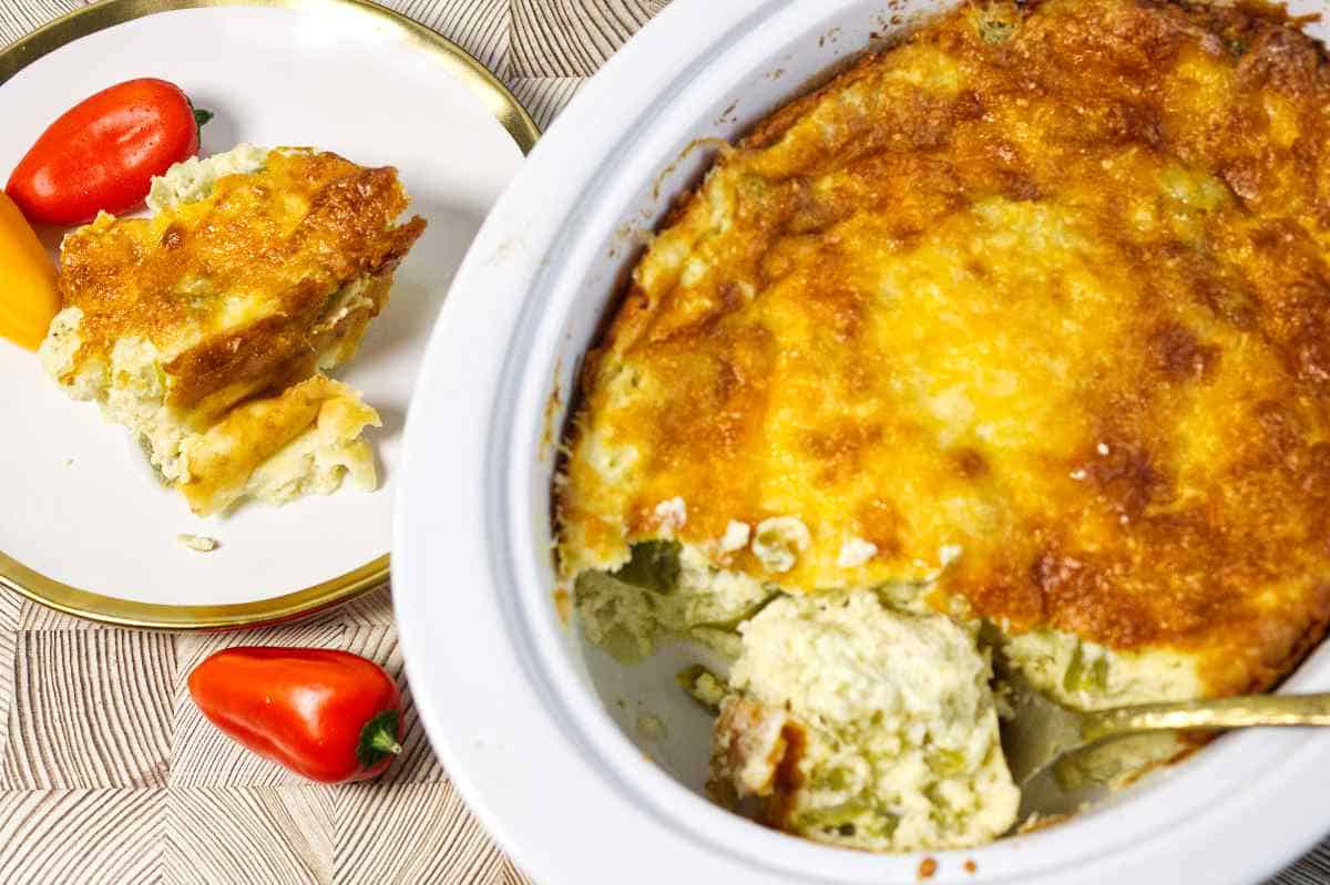 Green Chile Egg Casserole (Easy Breakfast Bake) | Smells Like Delish