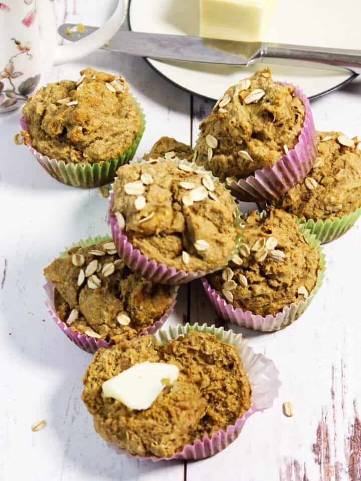 Oat Flour Applesauce Muffins (Soft & Fluffy) | Smells Like Delish