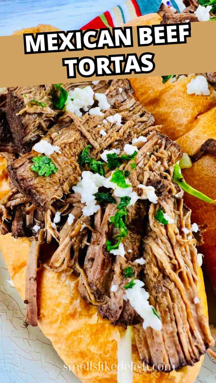 Mexican Tortas (Shredded Beef Torta Sandwiches) | Smells Like Delish